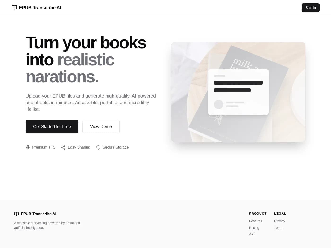 EPUB Transcribe AI