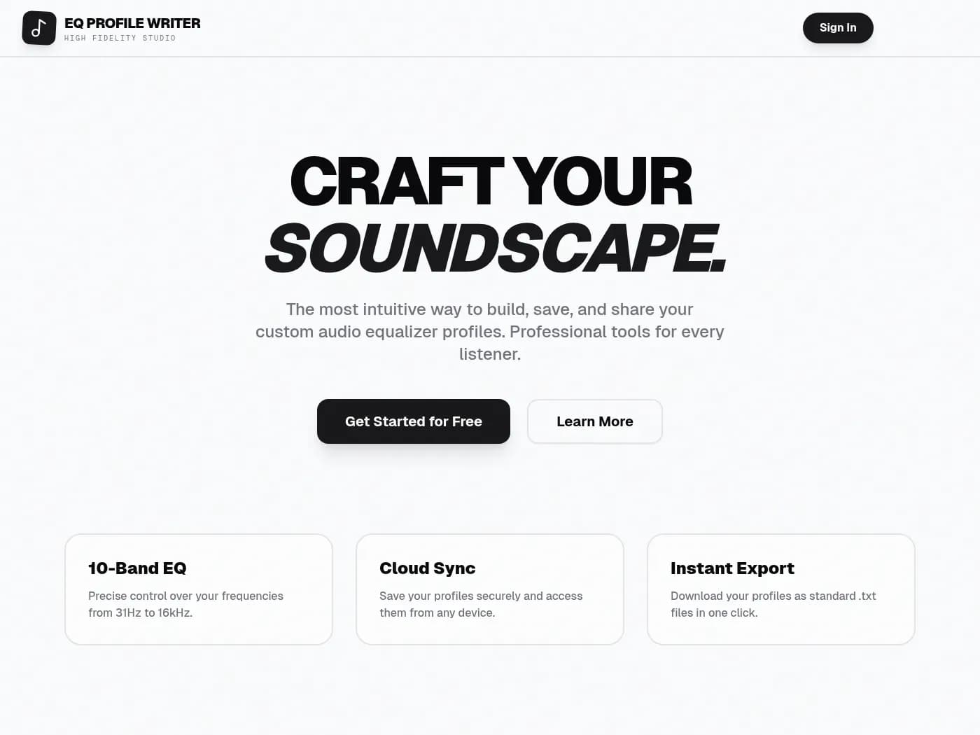 EQ Profile Writer