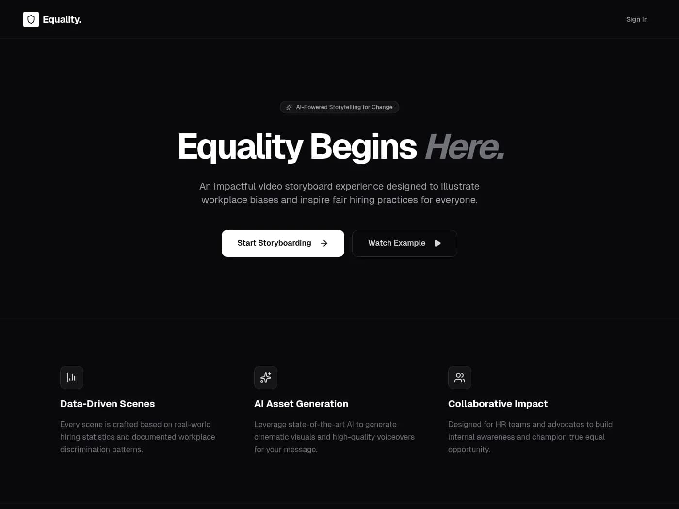 Equality Begins Here