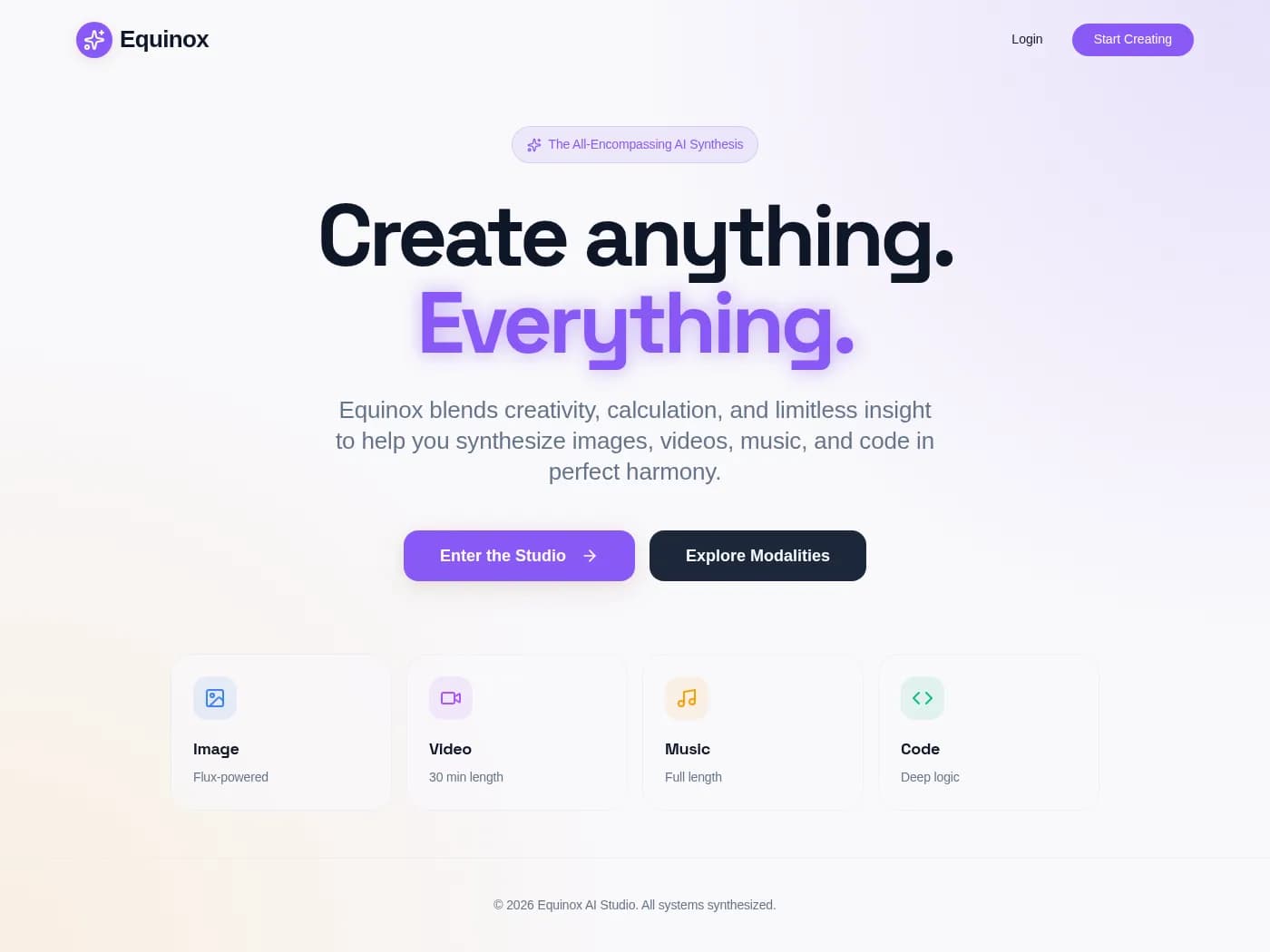 Equinox AI Studio