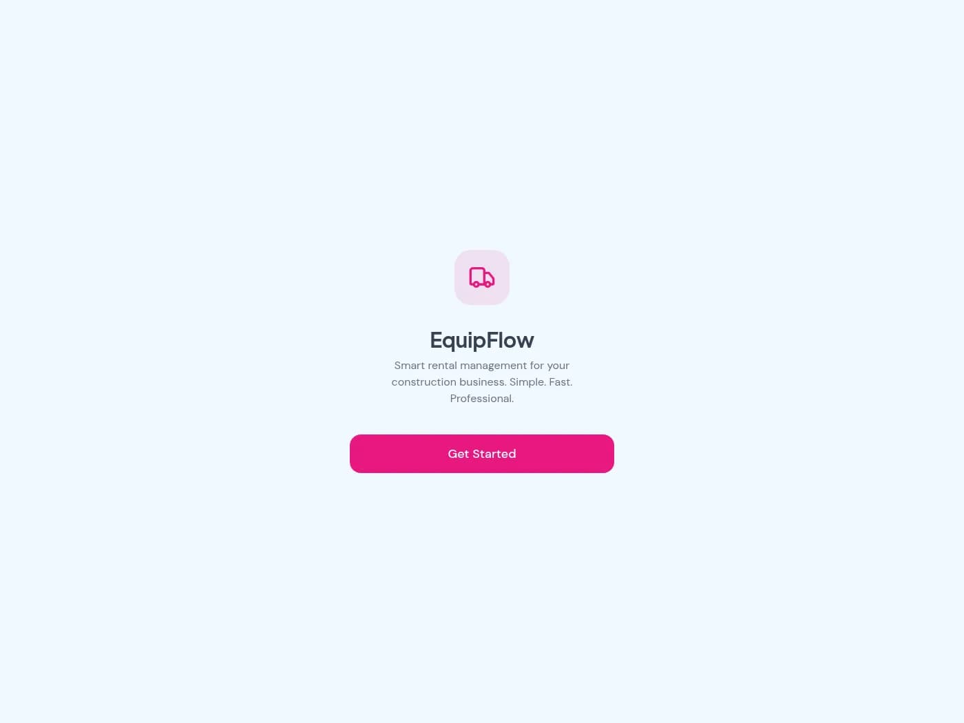 EquipFlow Rental App