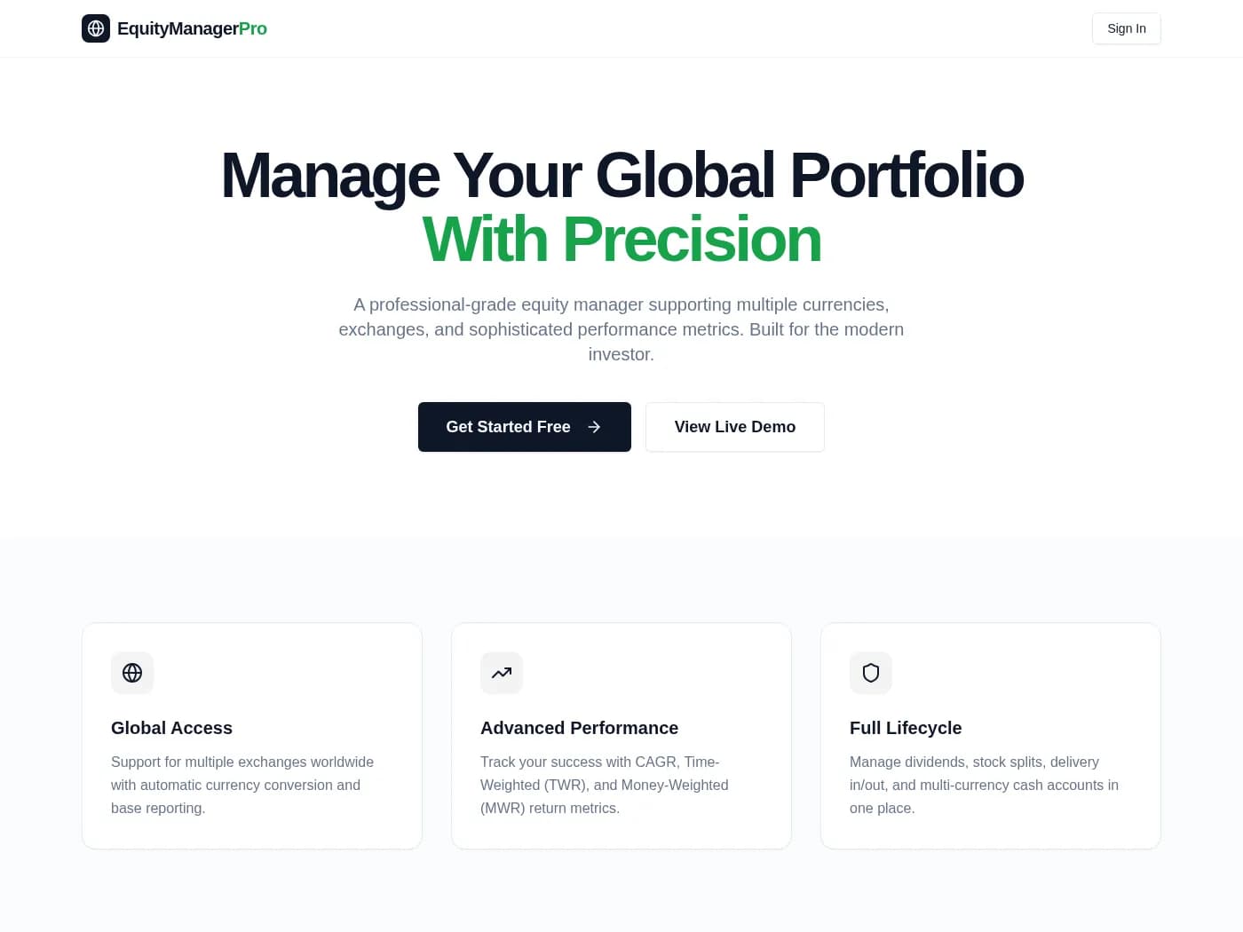 Global Equity Portfolio Pro