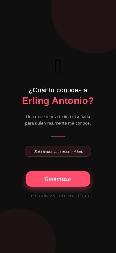 Erling Intimate Quiz App