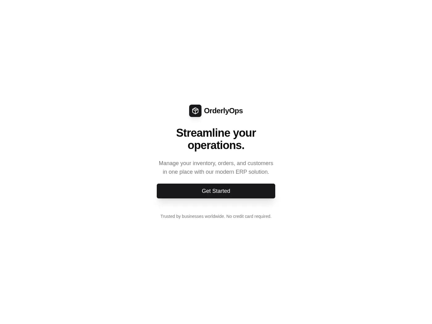 OrderlyOps ERP
