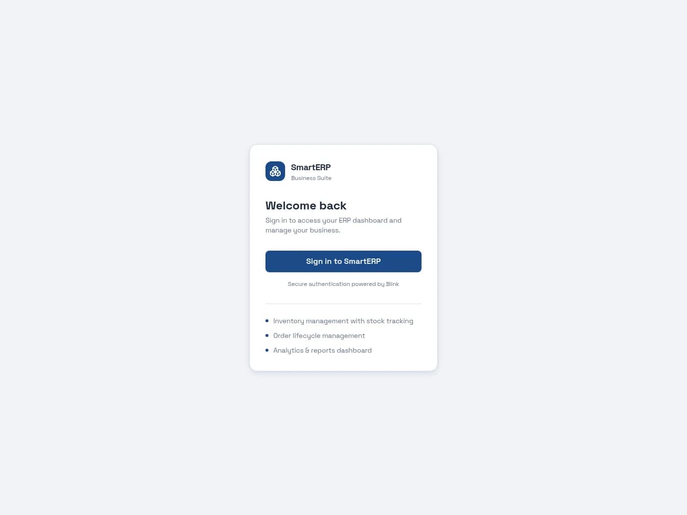 SmartERP Dashboard