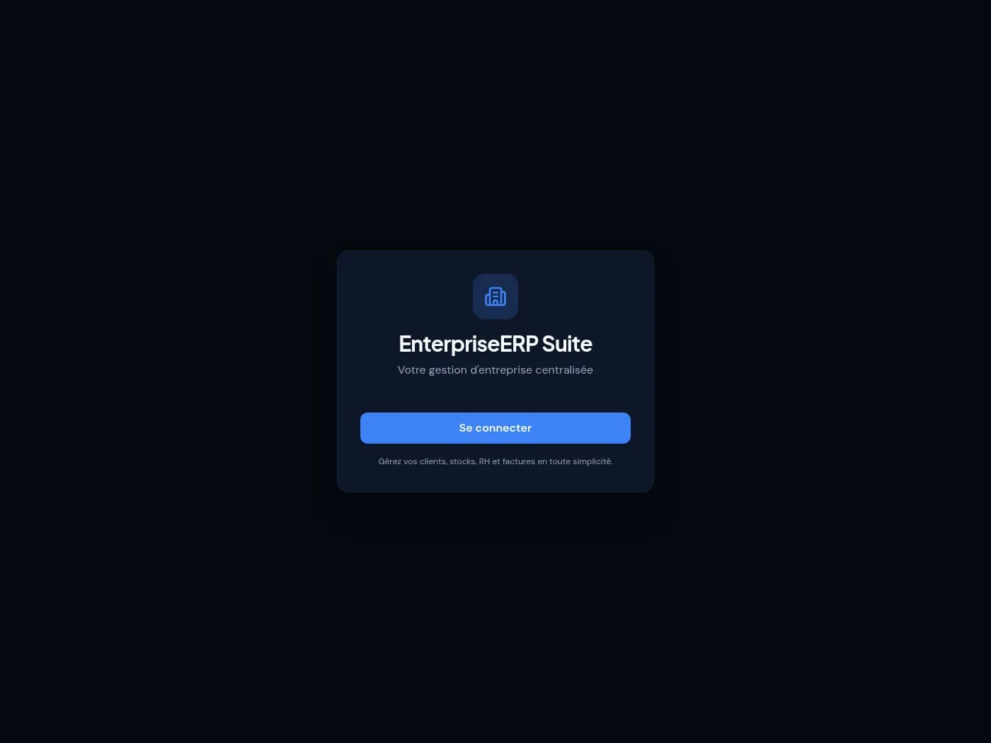EntrepriseERP Suite