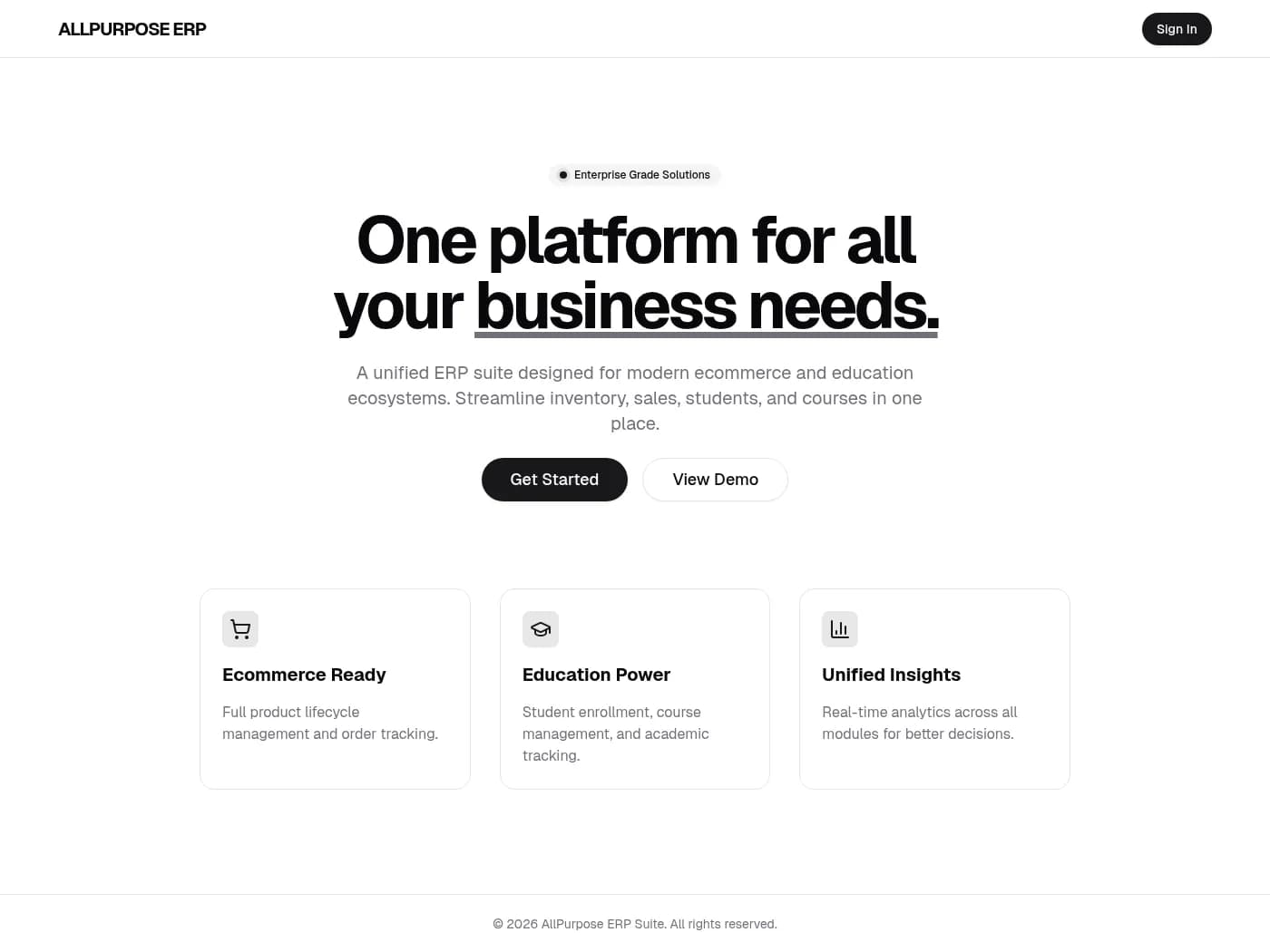 AllPurpose ERP Suite
