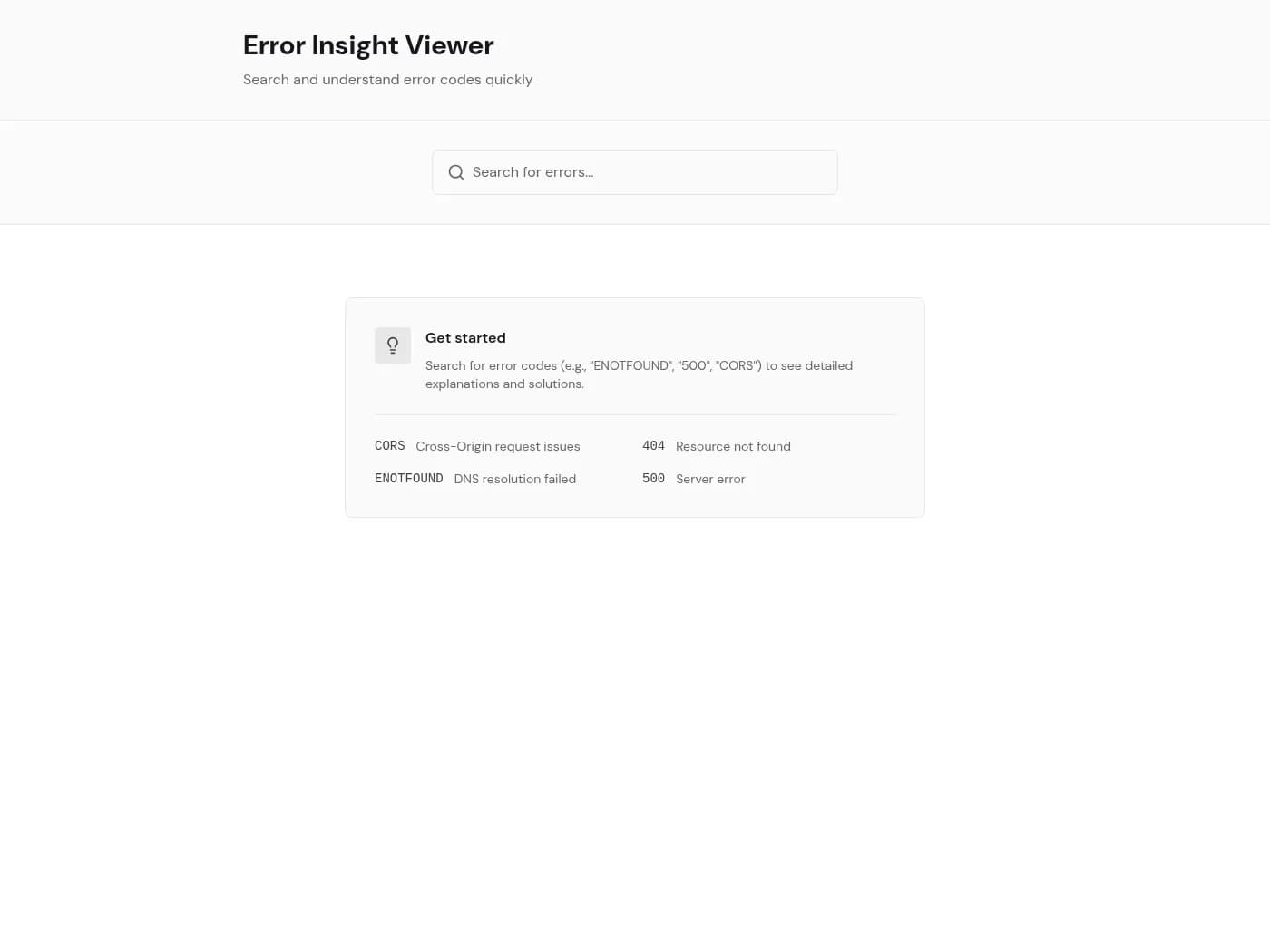 Error Insight Viewer