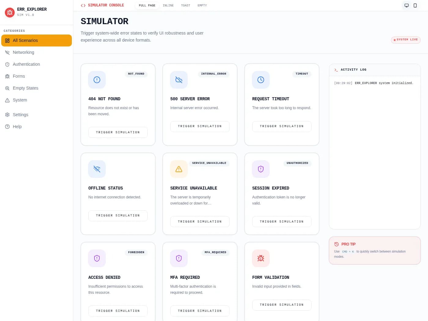 Error State Explorer