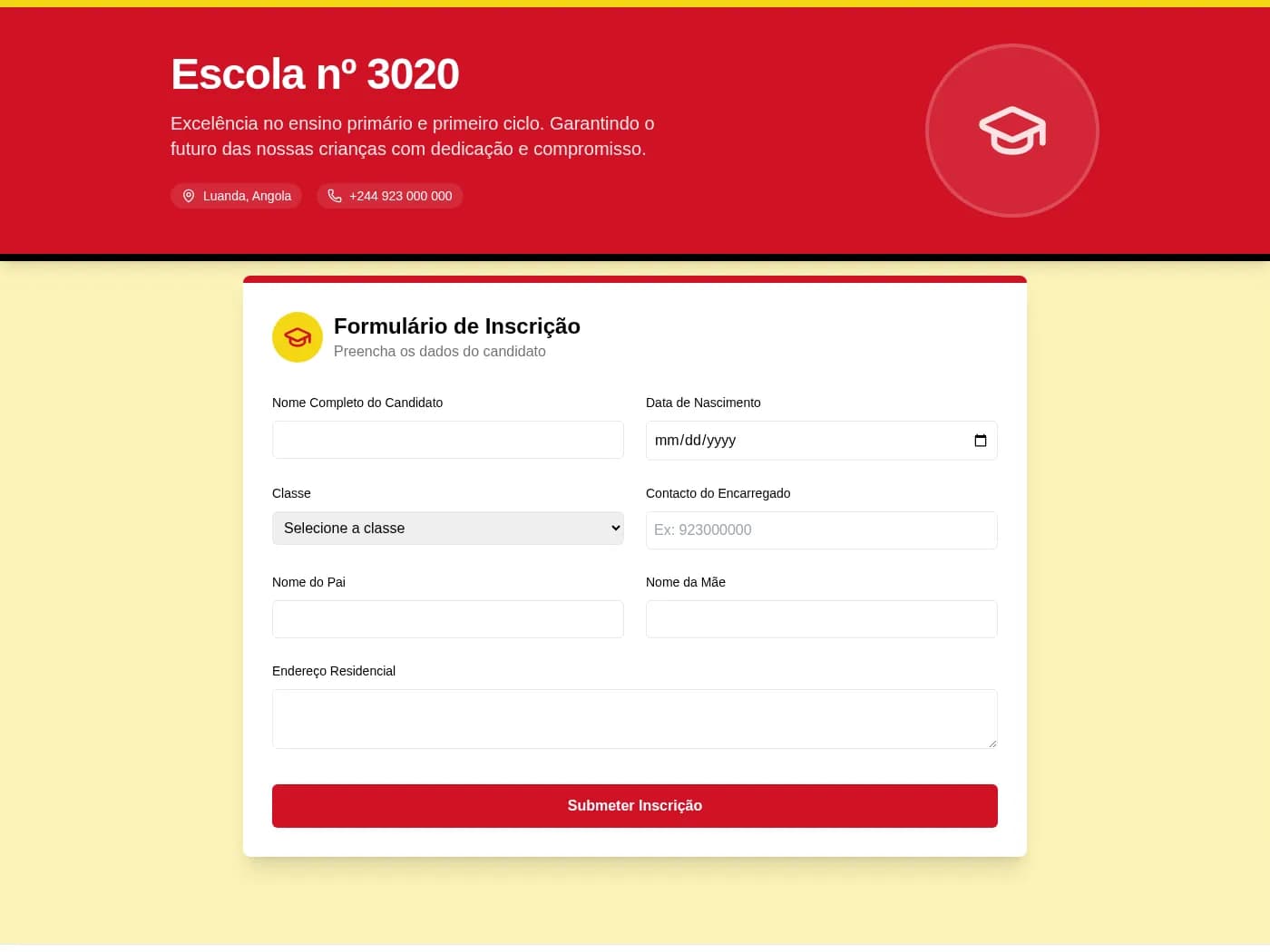 Escola 3020 Matriculas App