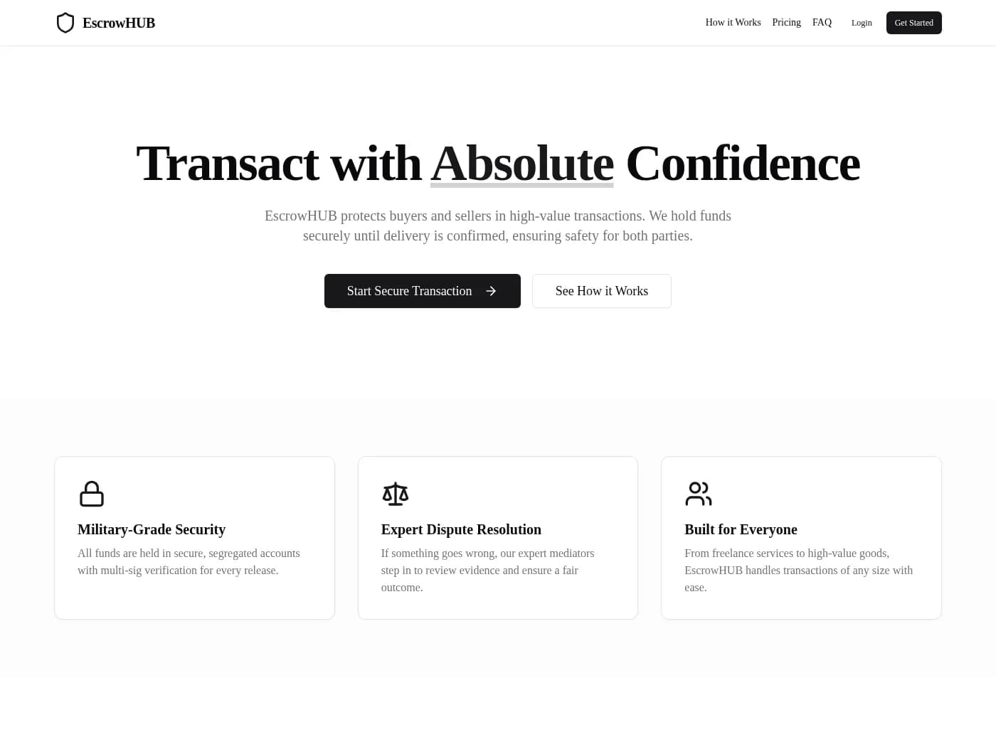 EscrowHUB Marketplace