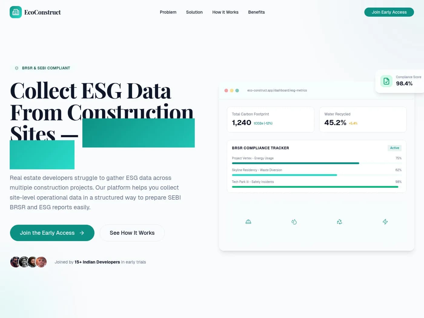 ESG Construction Landing