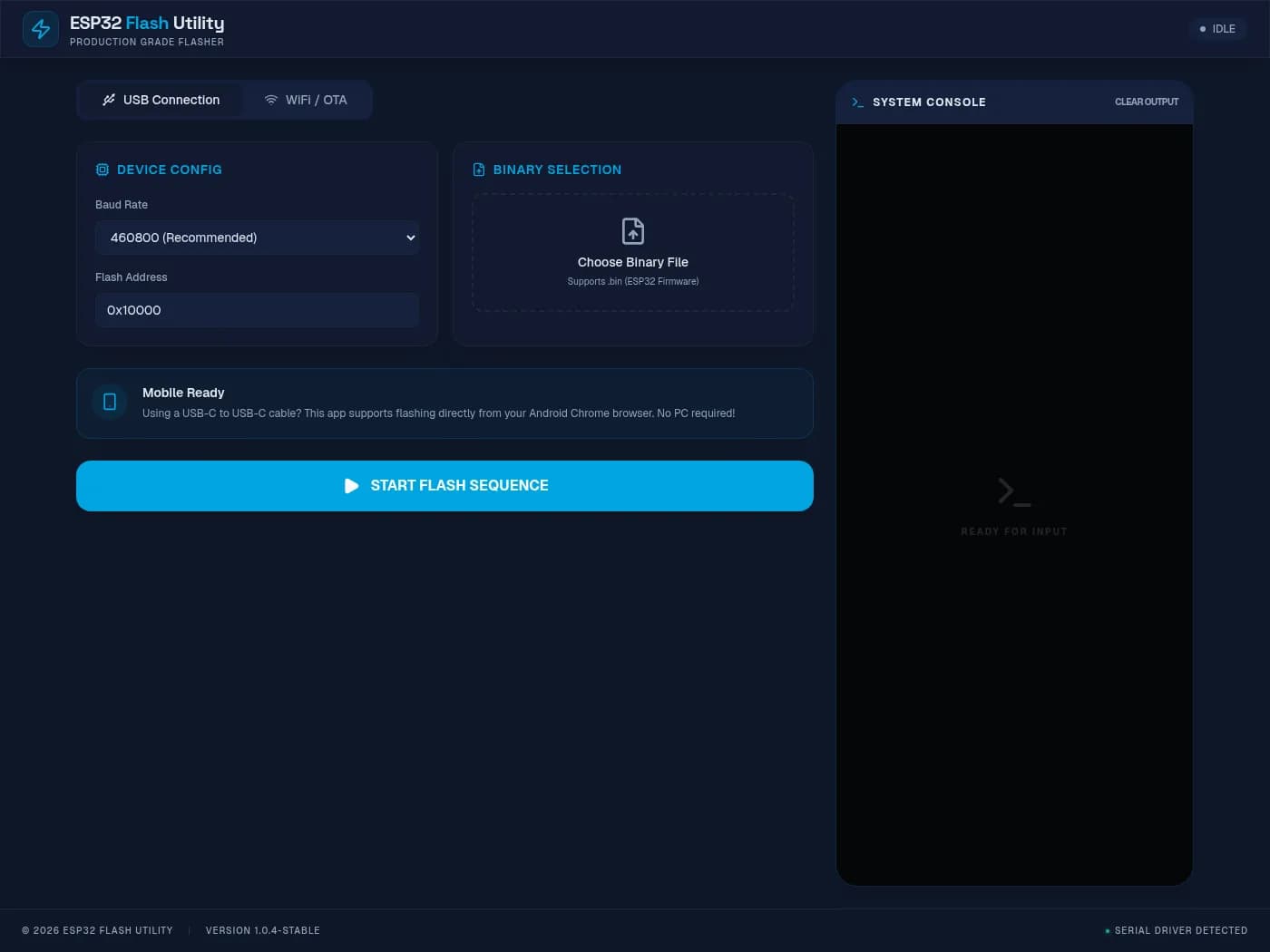 ESP32 Flash Utility