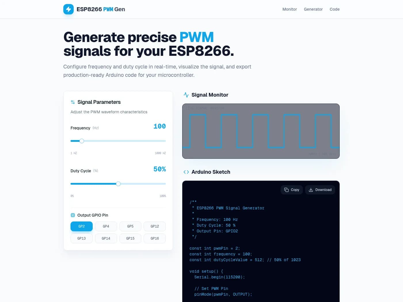 ESP8266 PWM Signal Generator