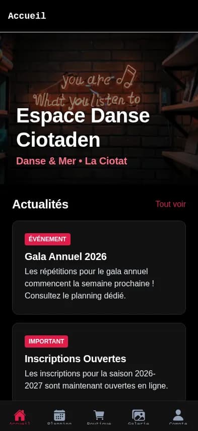Espace Danse App