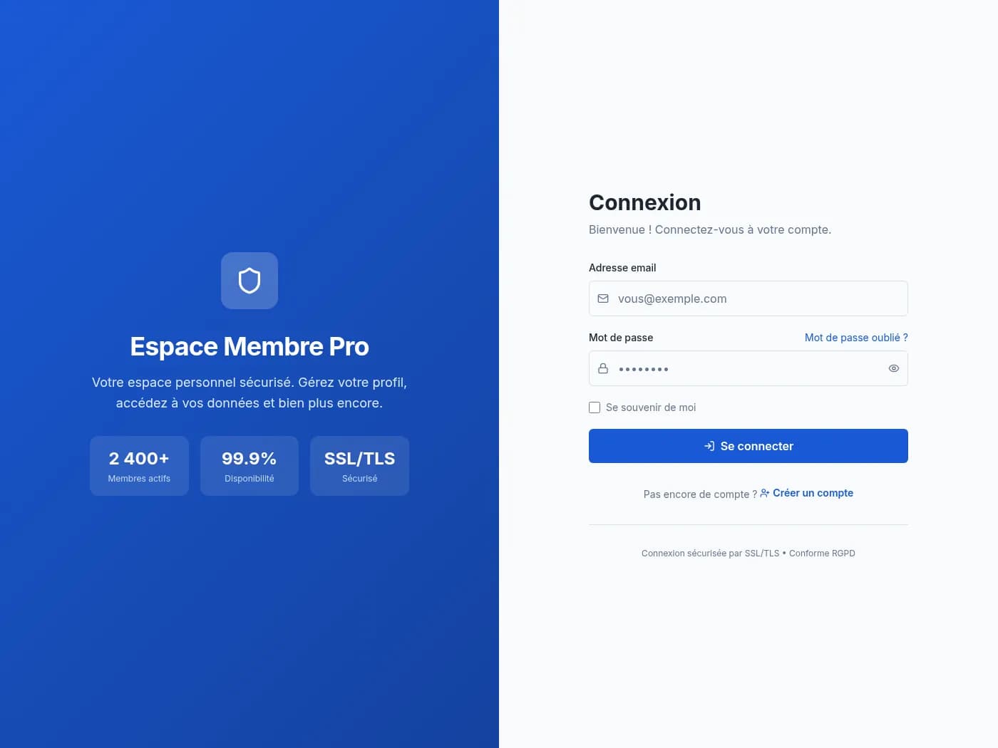 Espace Membre Pro