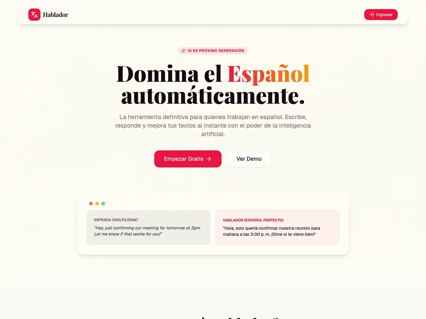 Hablador Español