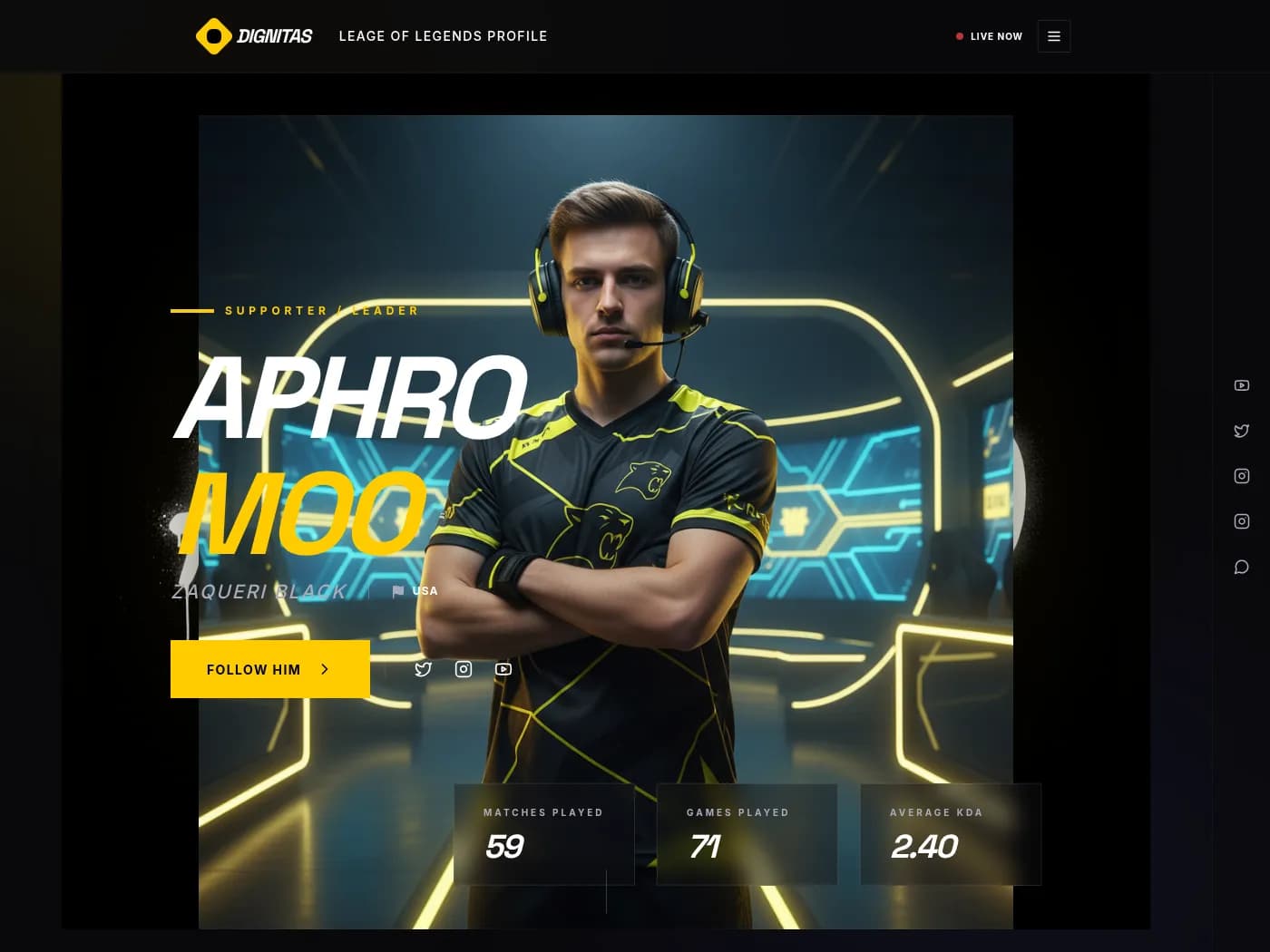 Pro Esports Profile Hub