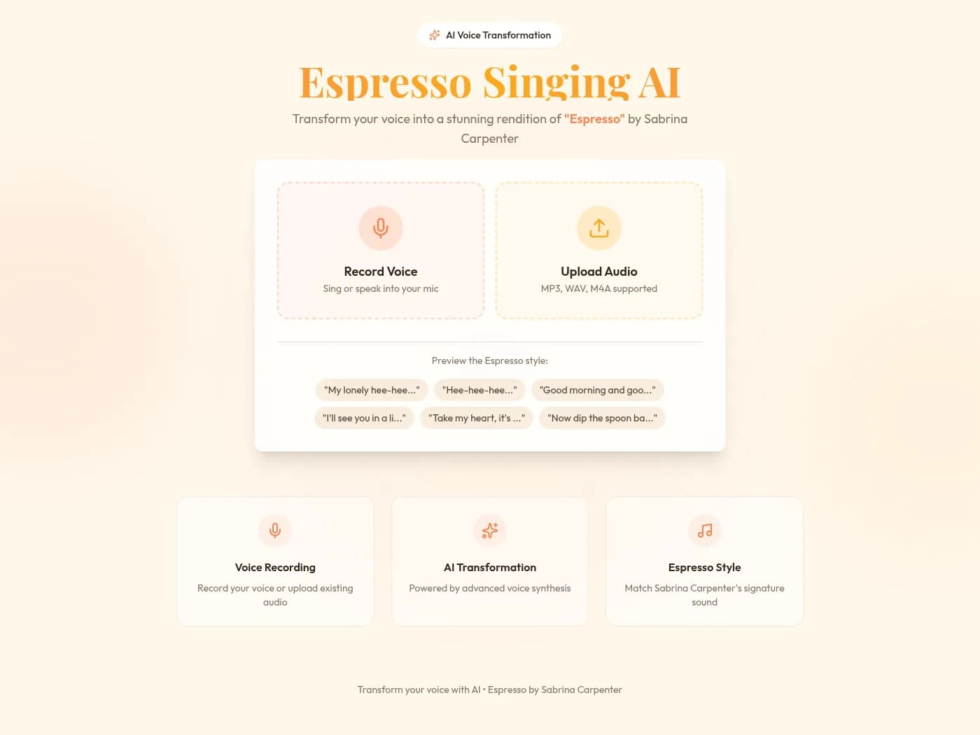 Espresso Singing AI