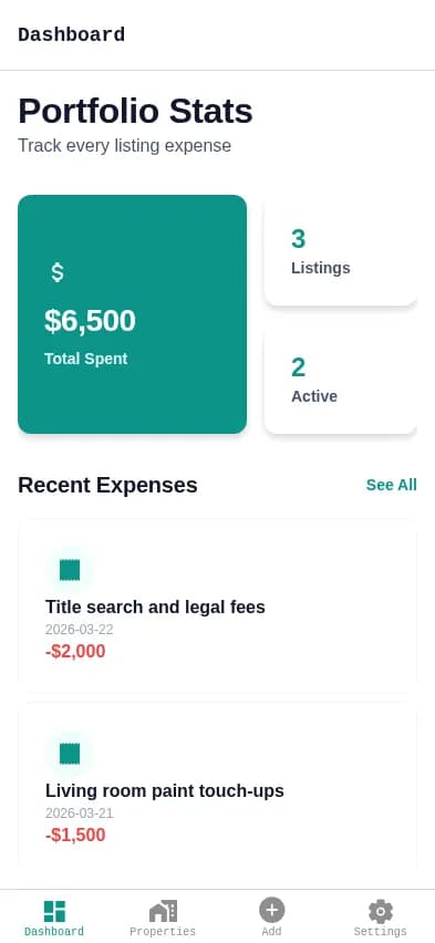 Real Estate Expense Tracker