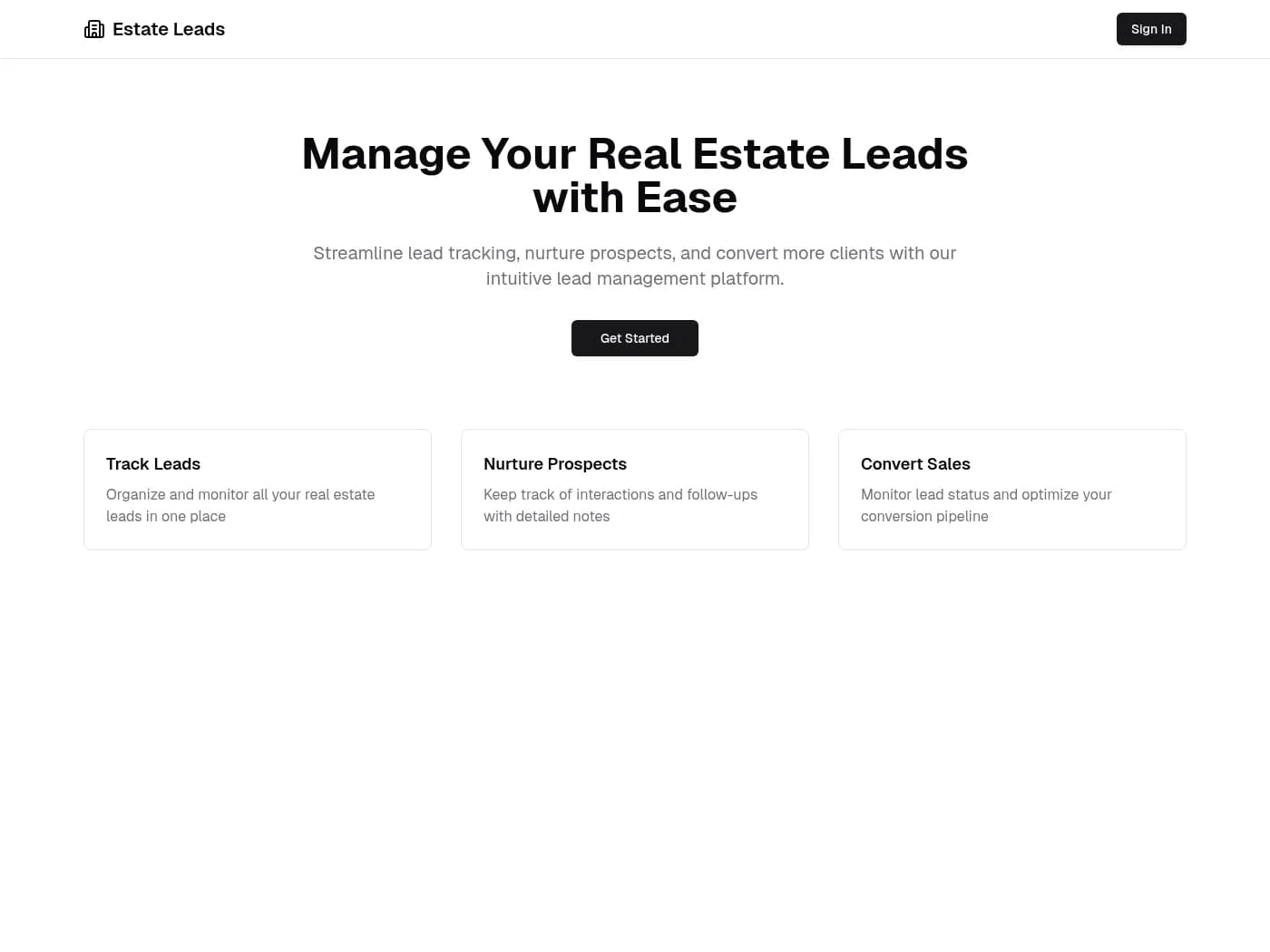 Estate Leads SaaS