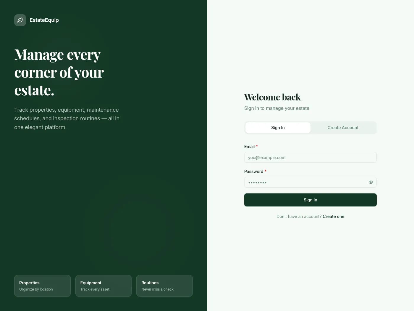 EstateEquip Manager