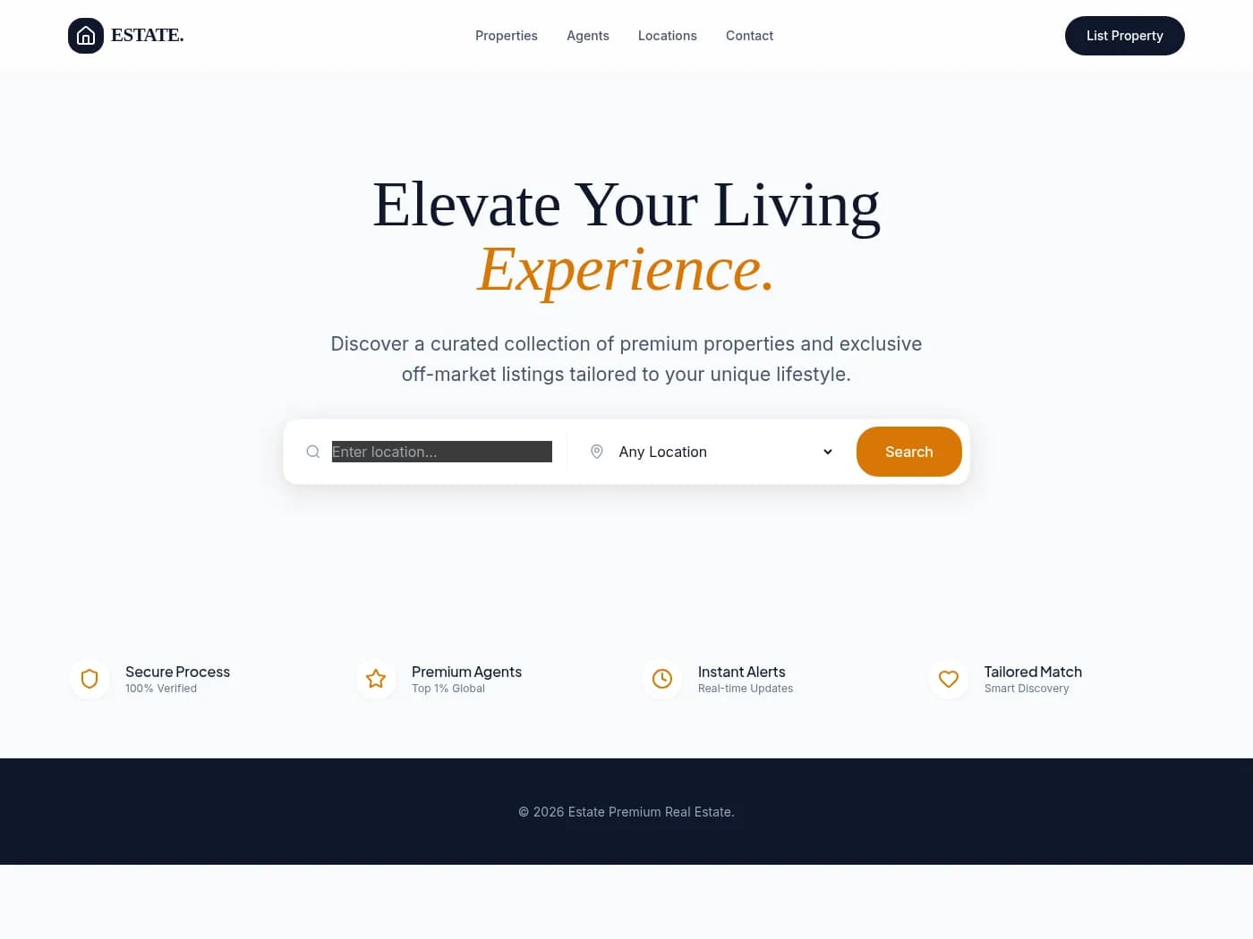 Estate PopUp Signup