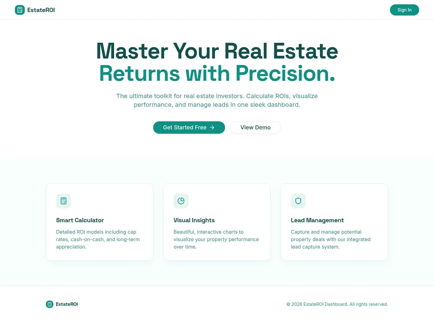 Estate ROI Dashboard