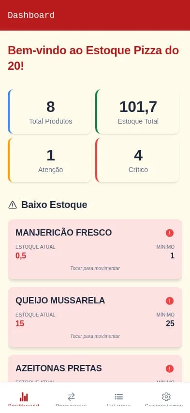 Estoque Pizza do 20