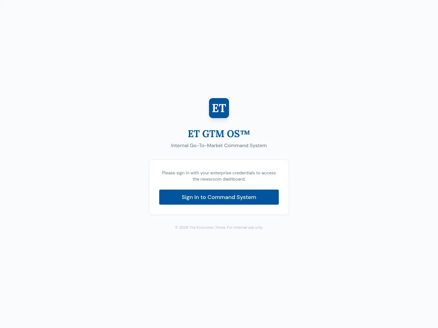 ET GTM OS Dashboard