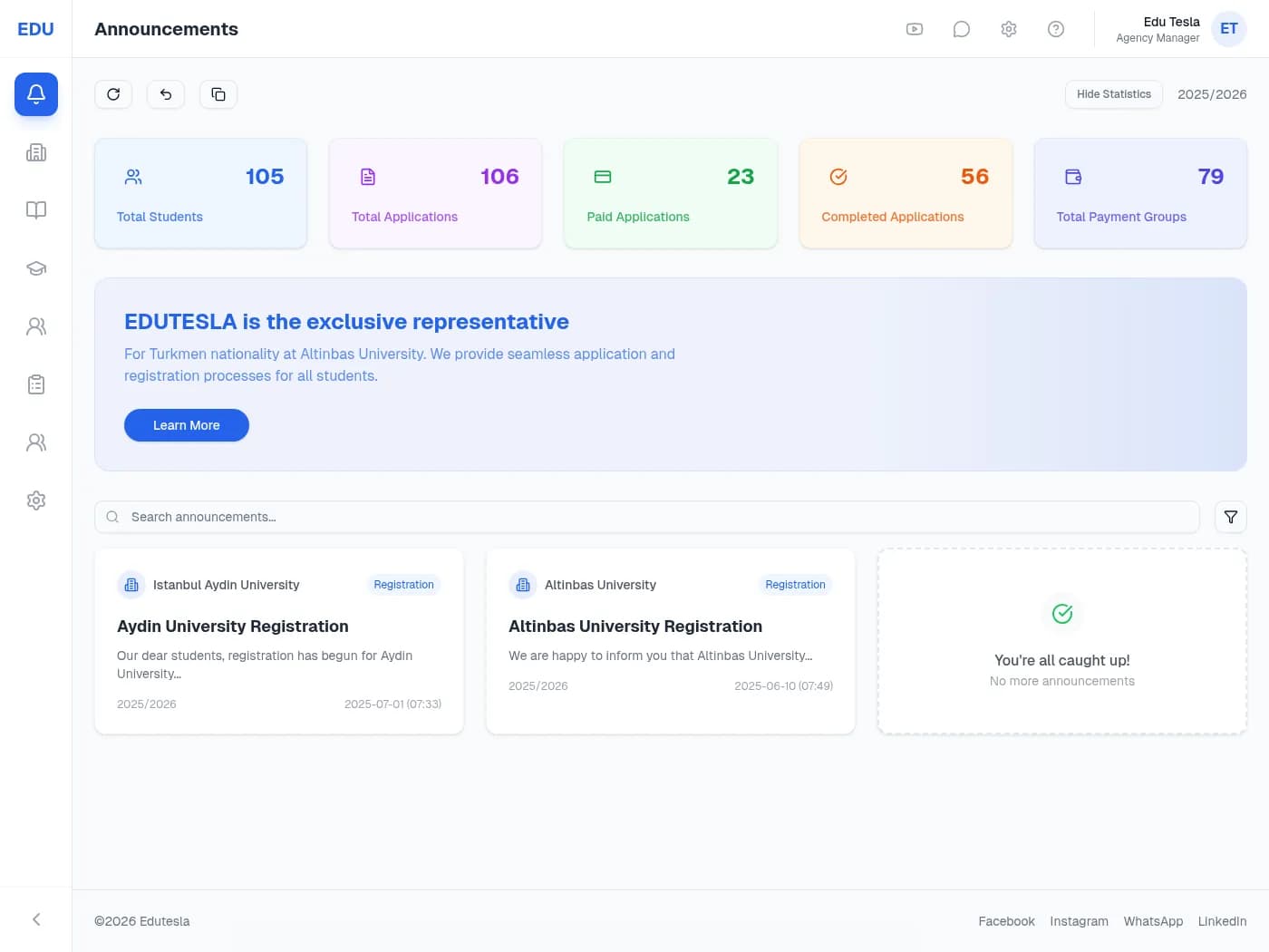 ETAS Dashboard Clone