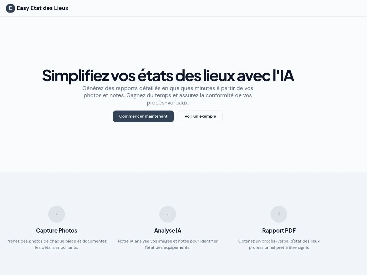 Easy Etat des Lieux