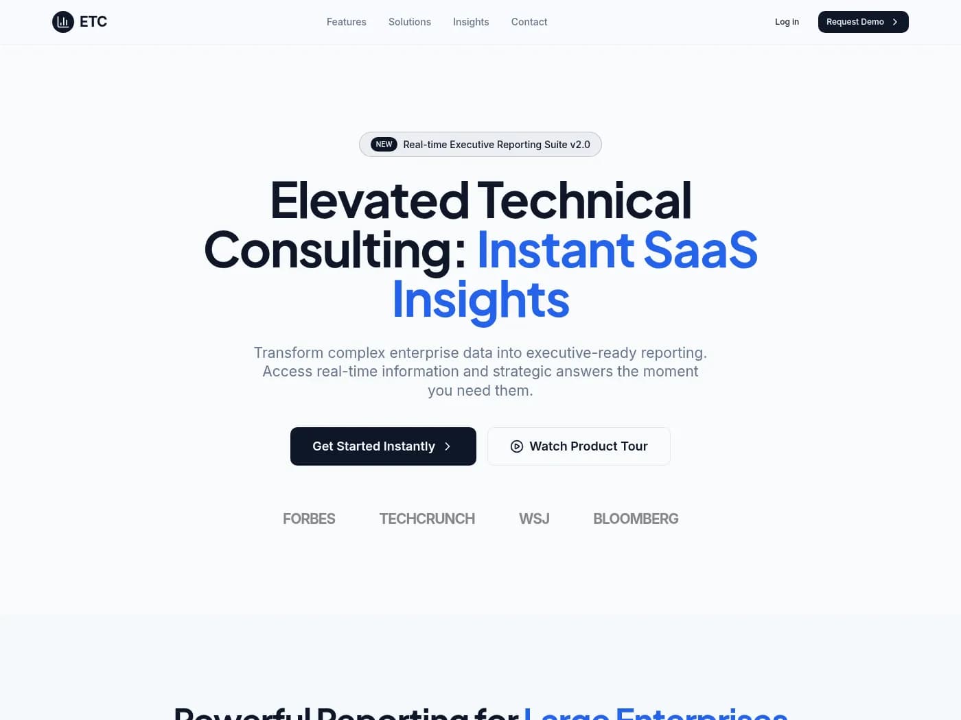 ETC SaaS Reporting Portal