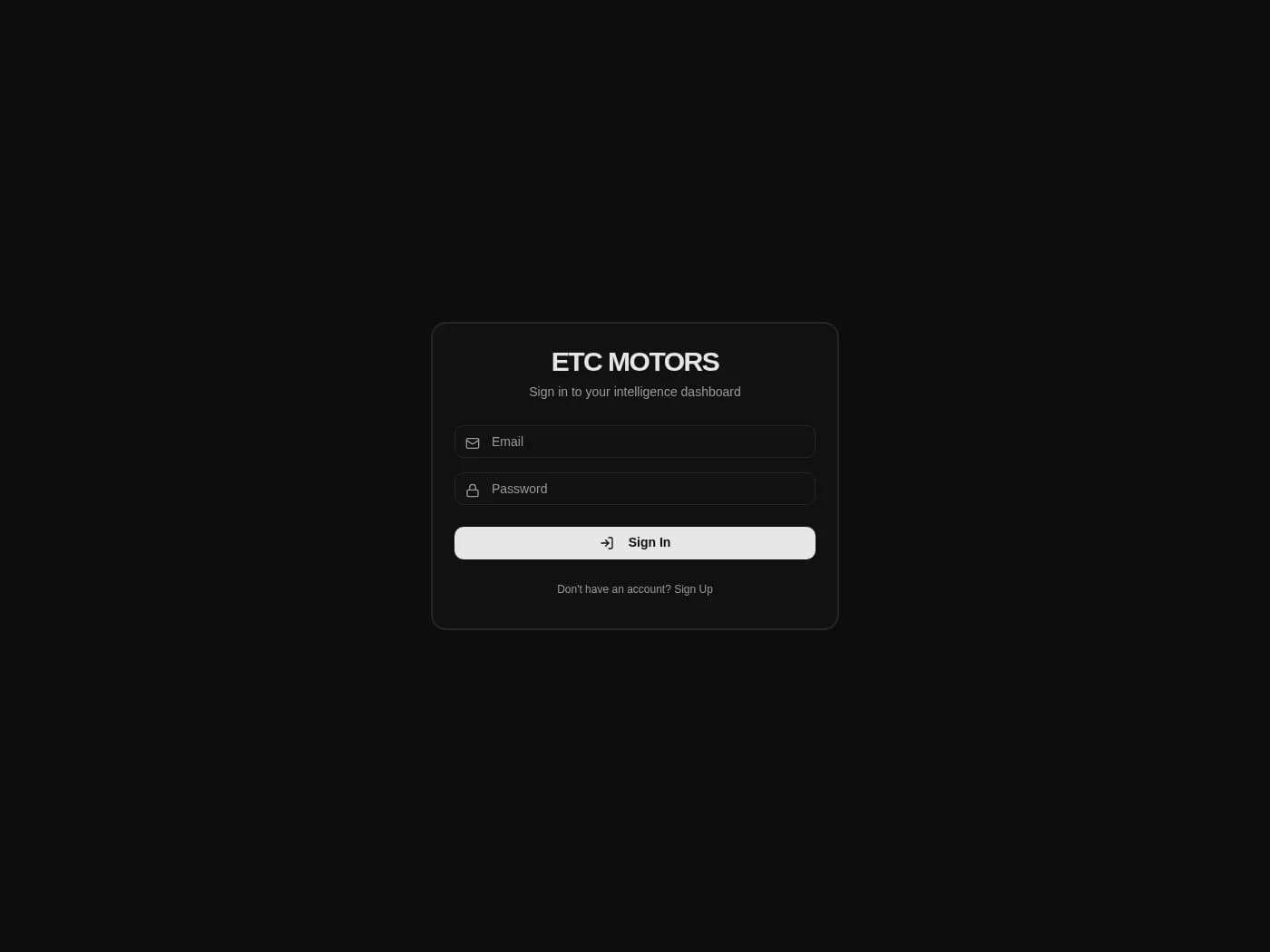 ETC Motors Platform