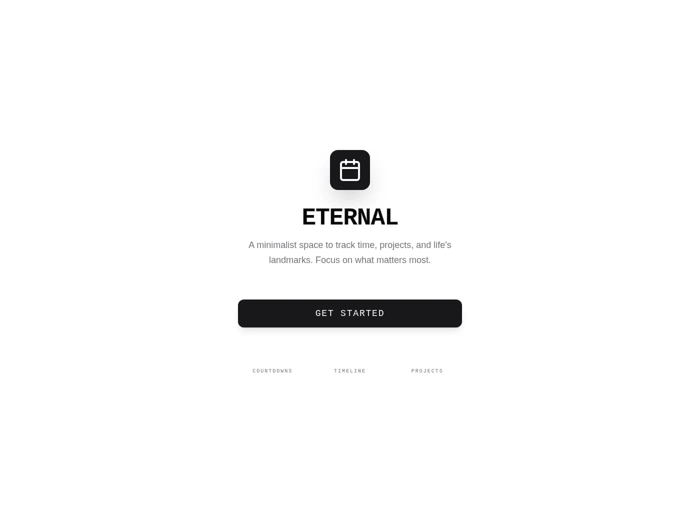 Eternal Minimalist Calendar