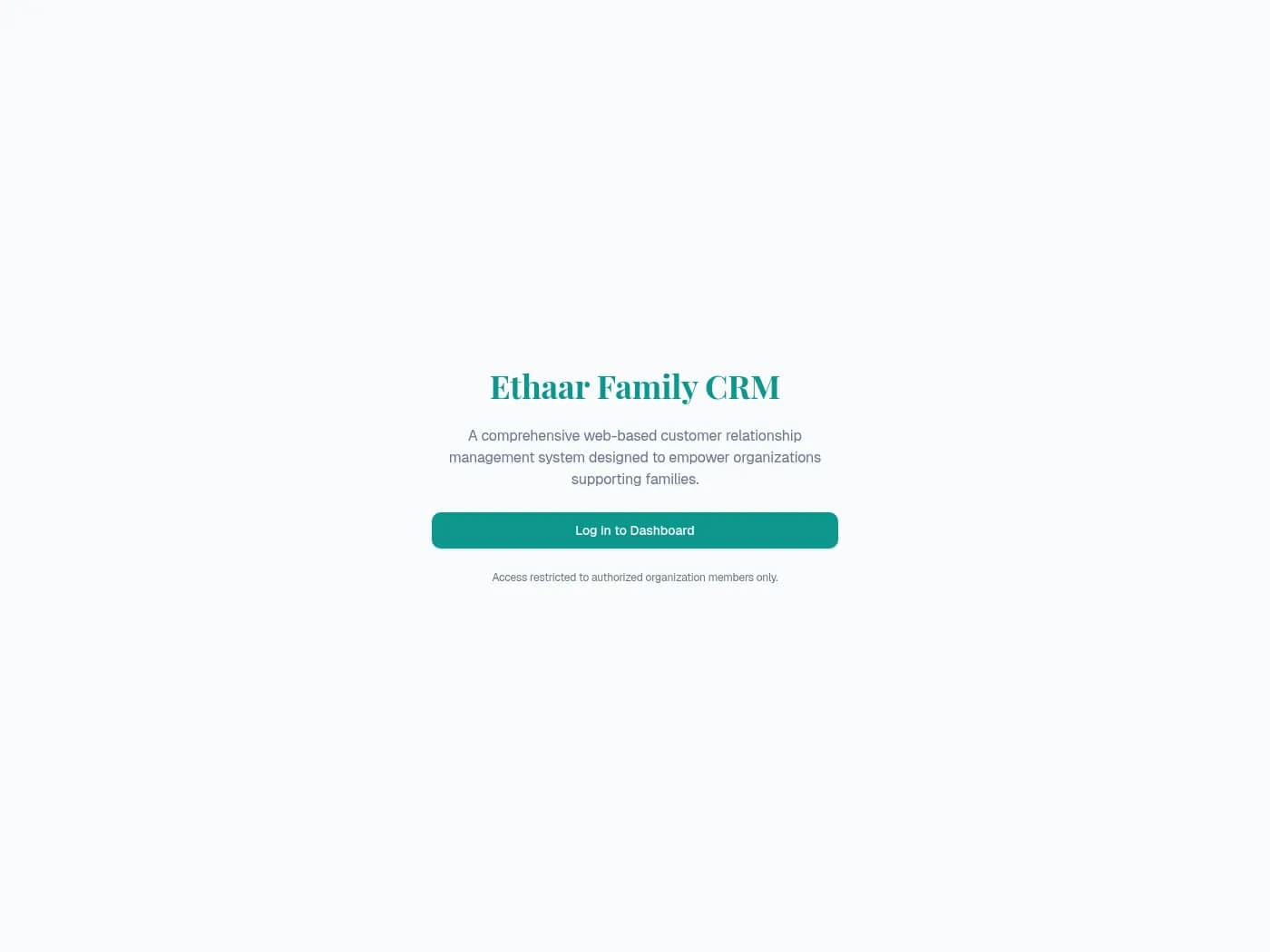 Ethaar Family CRM