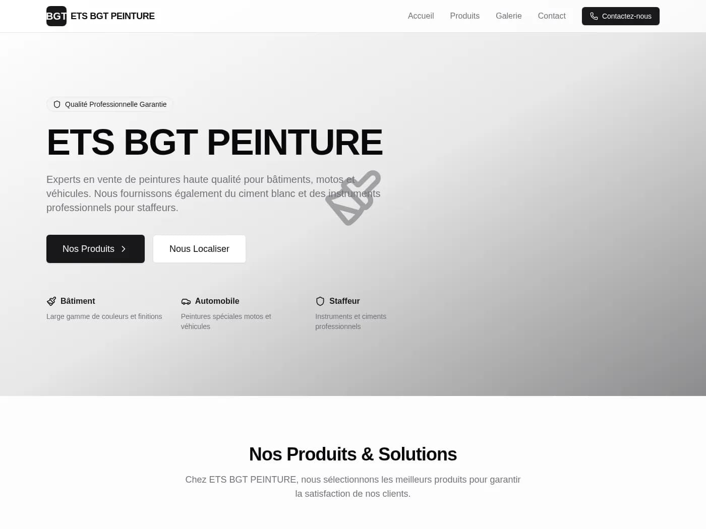 ETS BGT Peinture Site