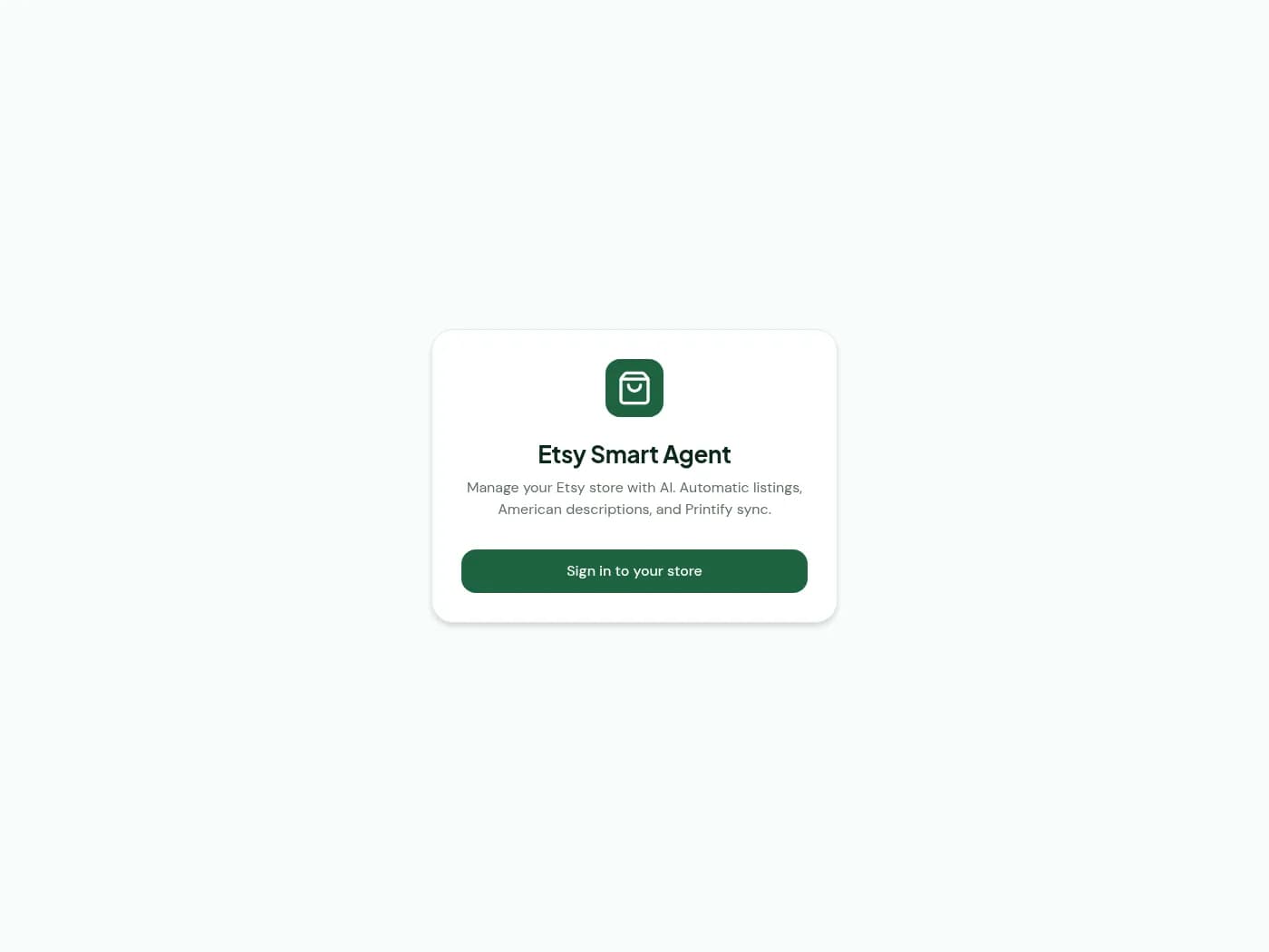 Etsy Smart Agent