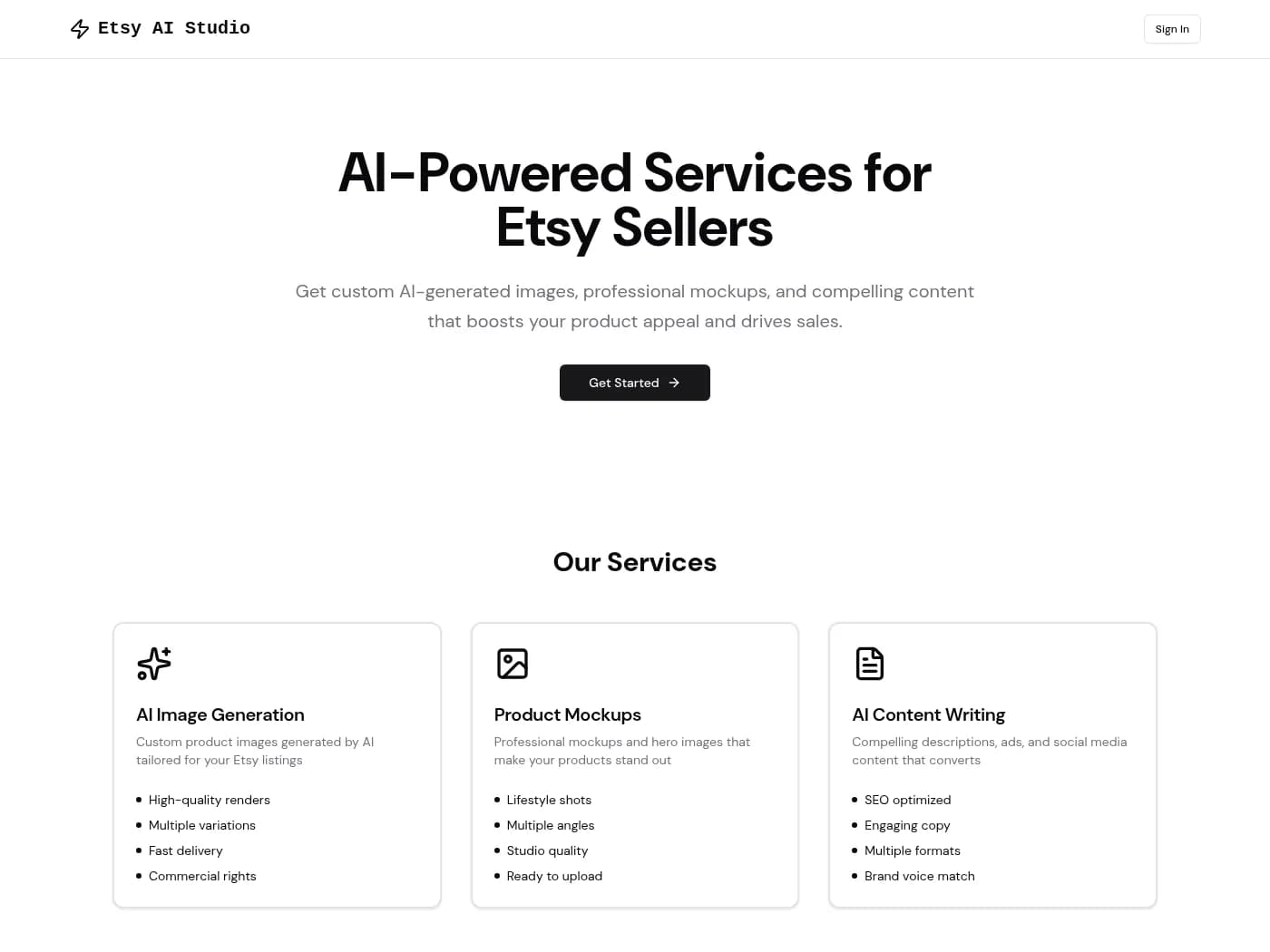Etsy AI Studio