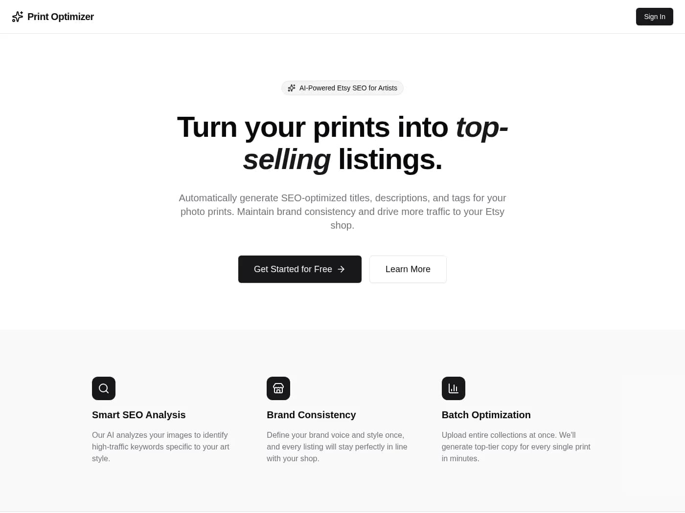 Etsy Print Optimizer
