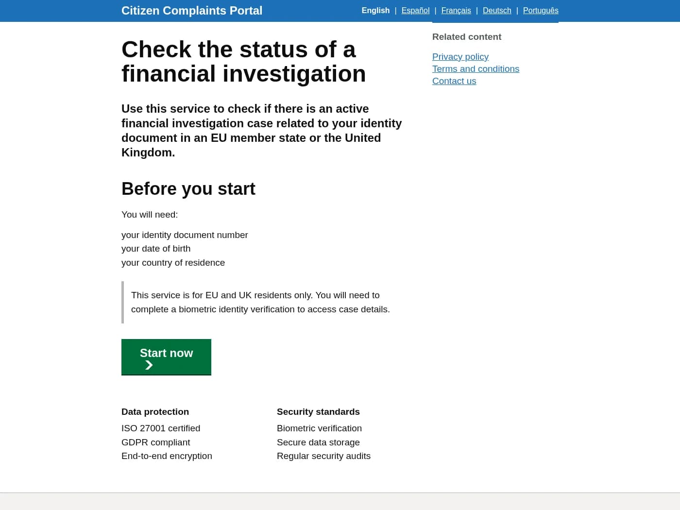 EU Financial Case Portal