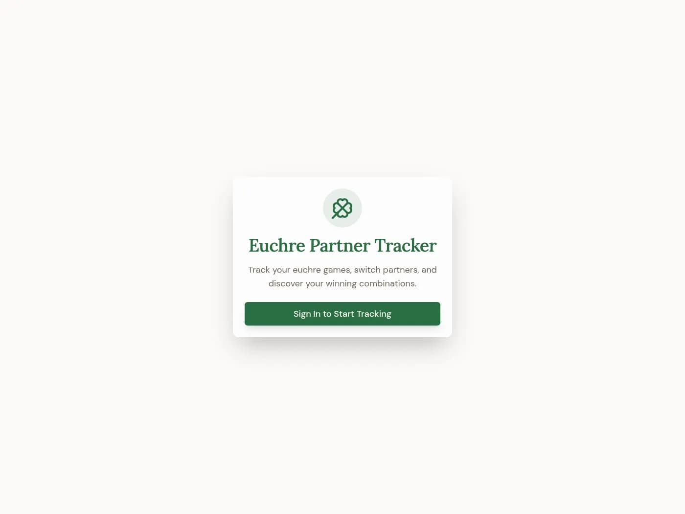 Euchre Partner Tracker