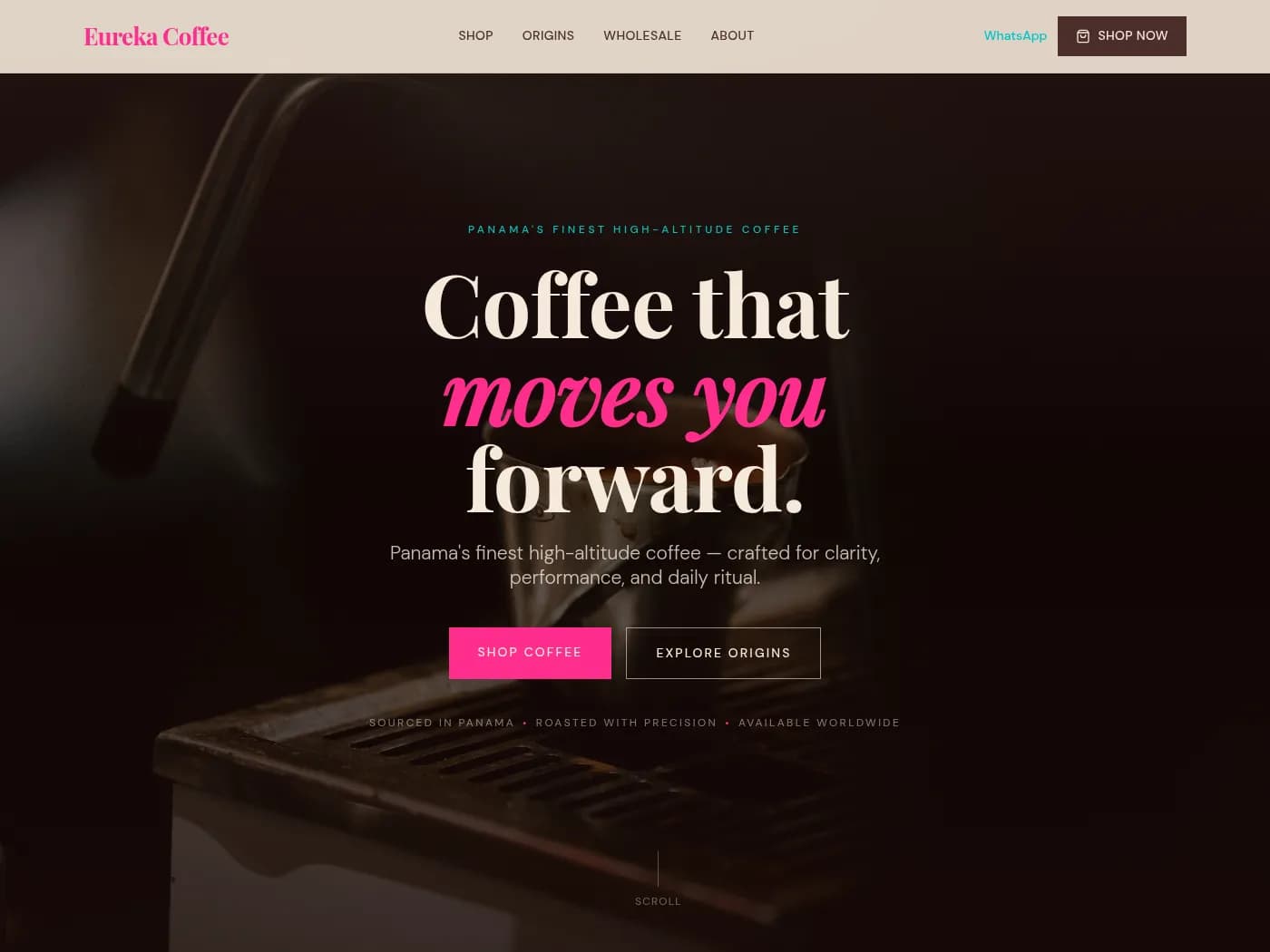 Eureka Coffee Homepage