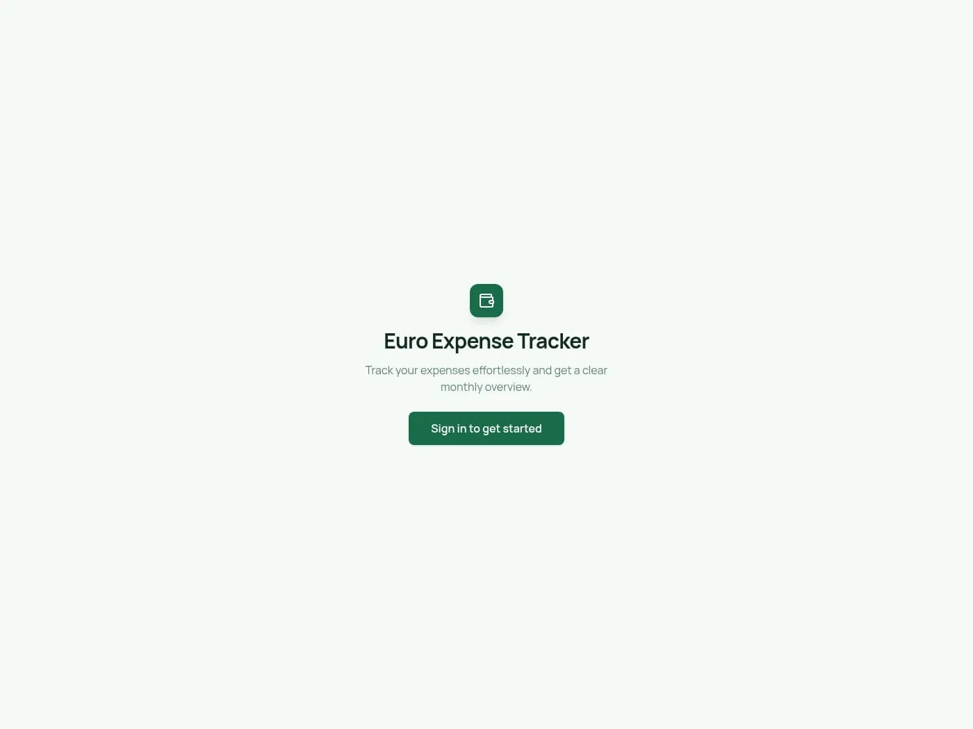 Euro Expense Tracker