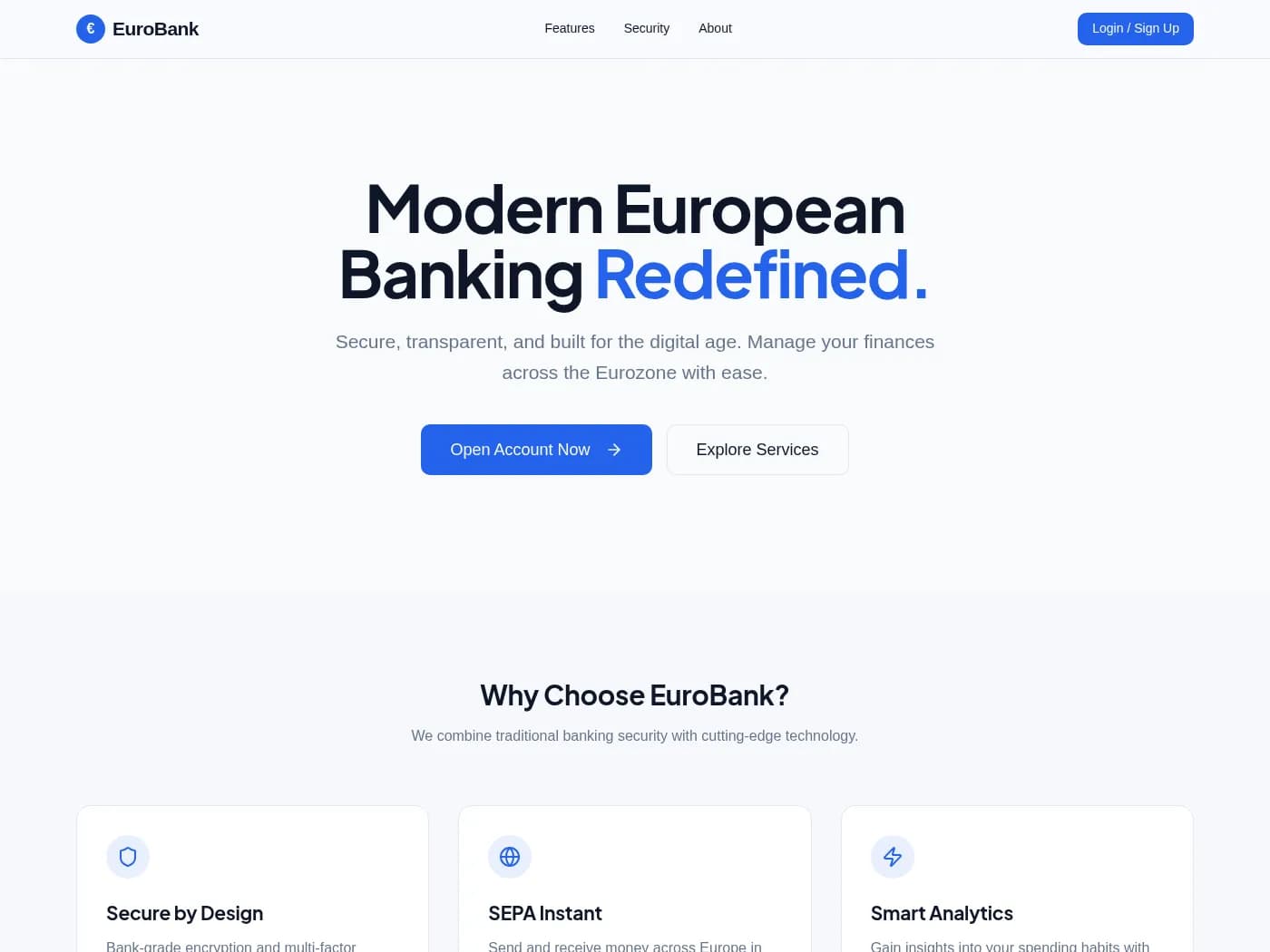 EuroBank Online Portal