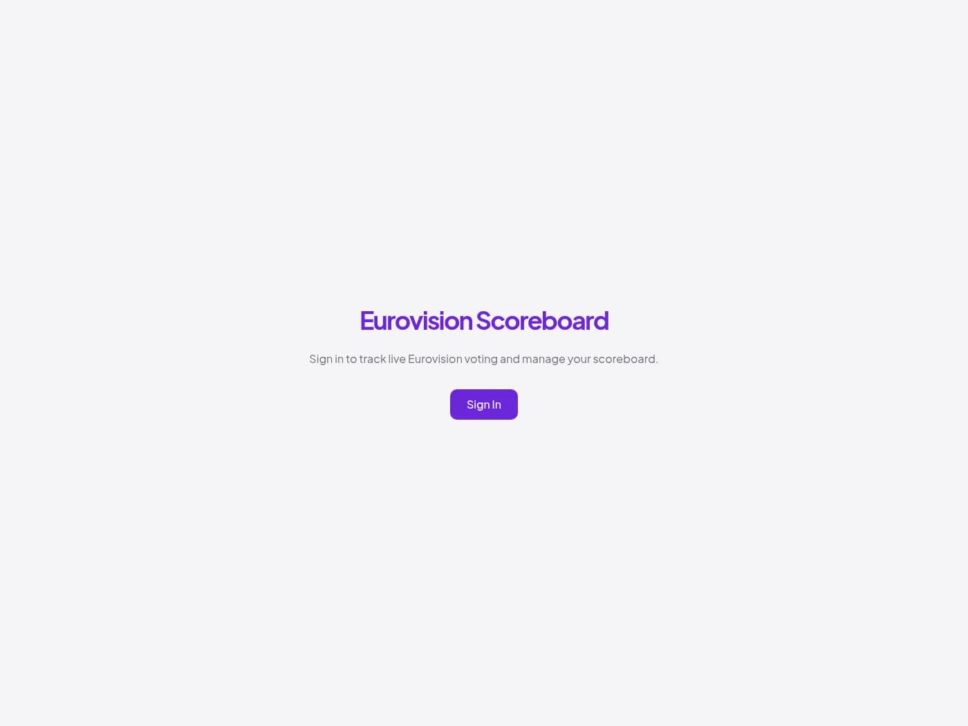 Eurovision Scoreboard