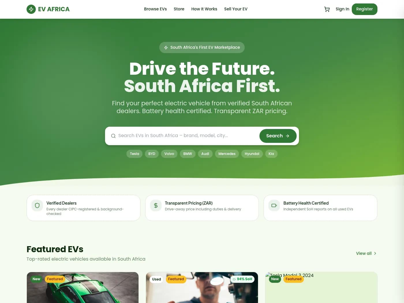 EV AFRICA Marketplace