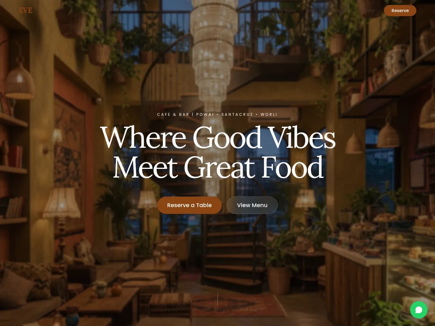 Eve Café & Bar Web Experience
