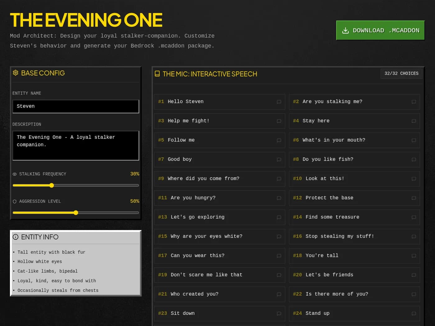 The Evening One Mod