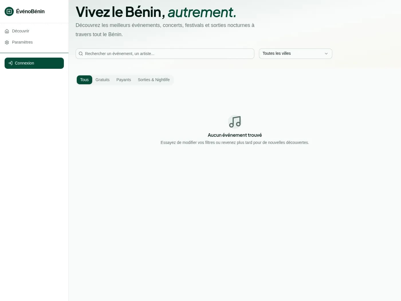 ÉvénoBénin Event Hub